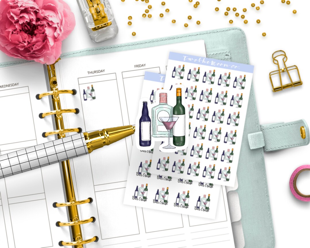 Bar Crawl Stickers / Icon Functional Planner Stickers / Bullet Journal ...