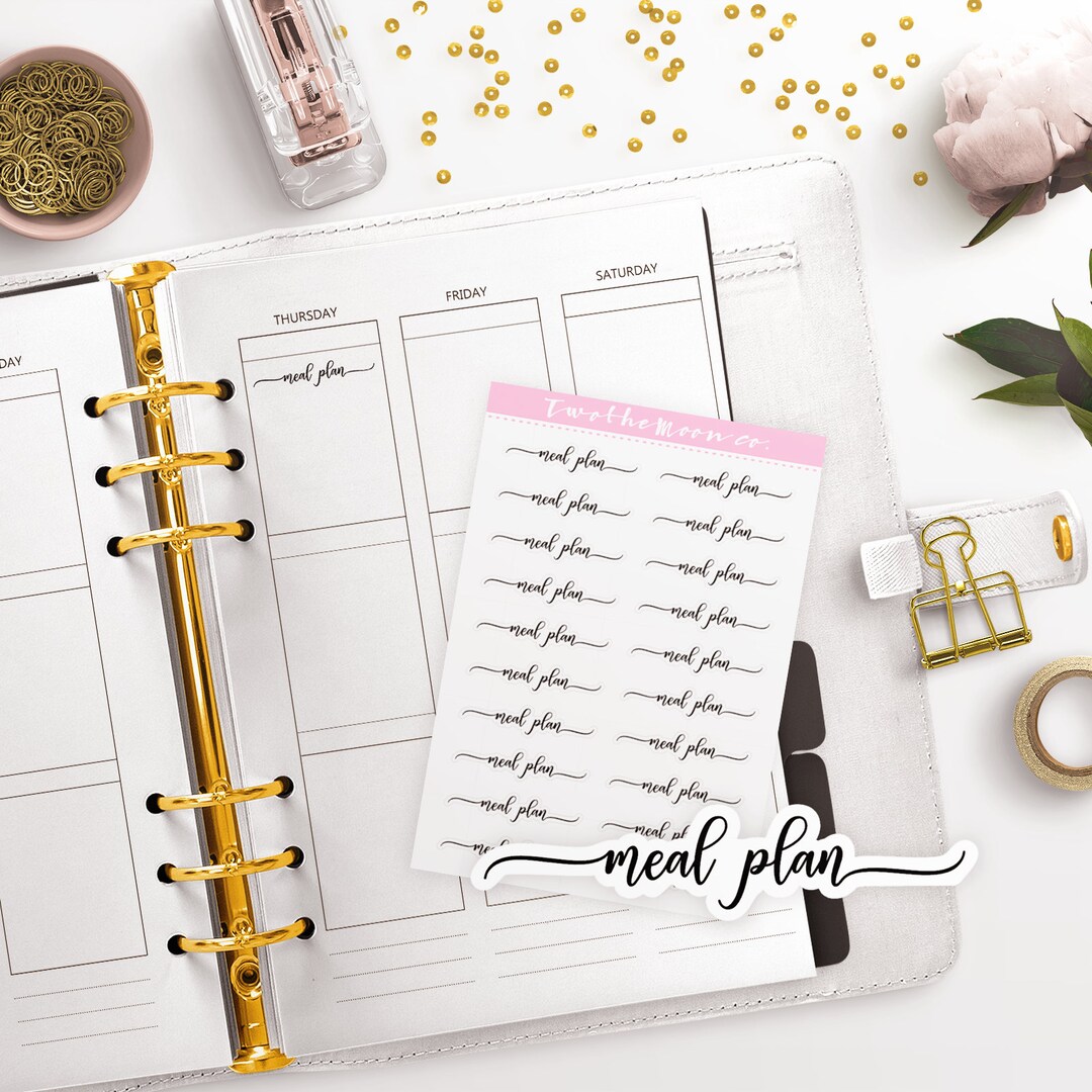 Meal Plan Stickers / Functional Planner Stickers / Bullet Journal ...