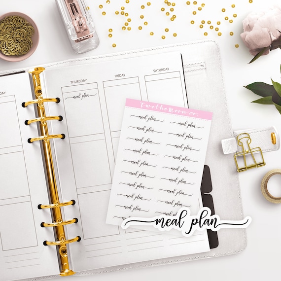 Meal Plan Stickers / Functional Planner Stickers / Bullet | Etsy