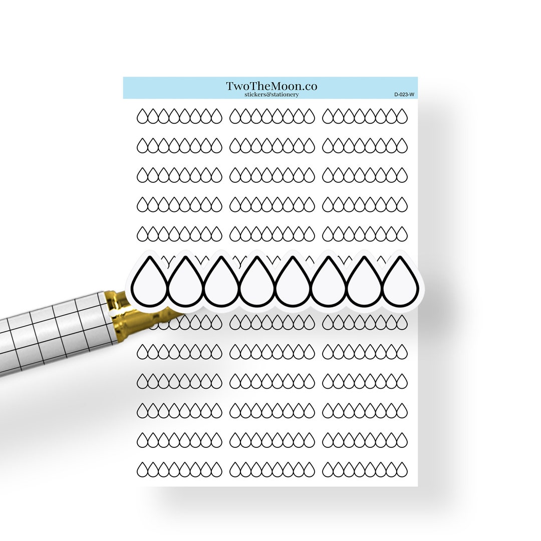 Hydration Tracker Neutral Doodle Planner Stickers / Icon Functional ...