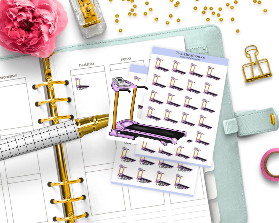 Cardio Treadmill Stickers / Icon Functional Planner Stickers / Bullet ...