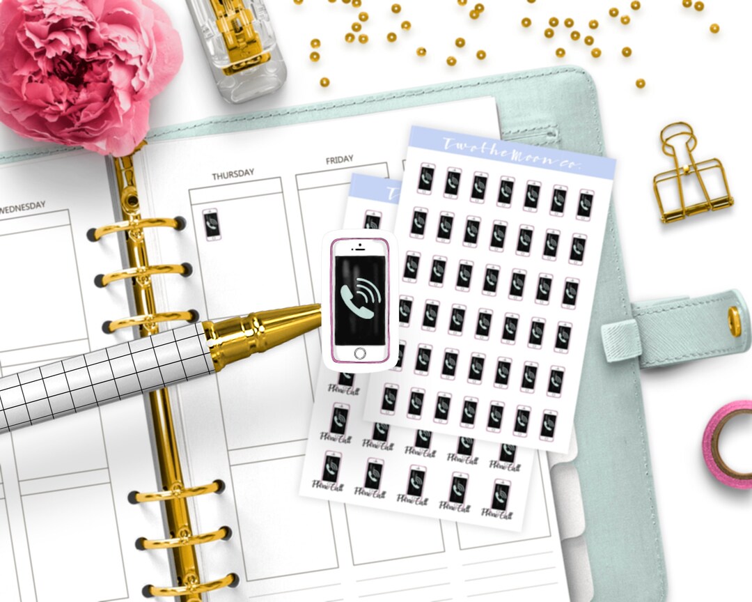 Phone Call Stickers / Icon Functional Planner Stickers / Bullet Journal ...