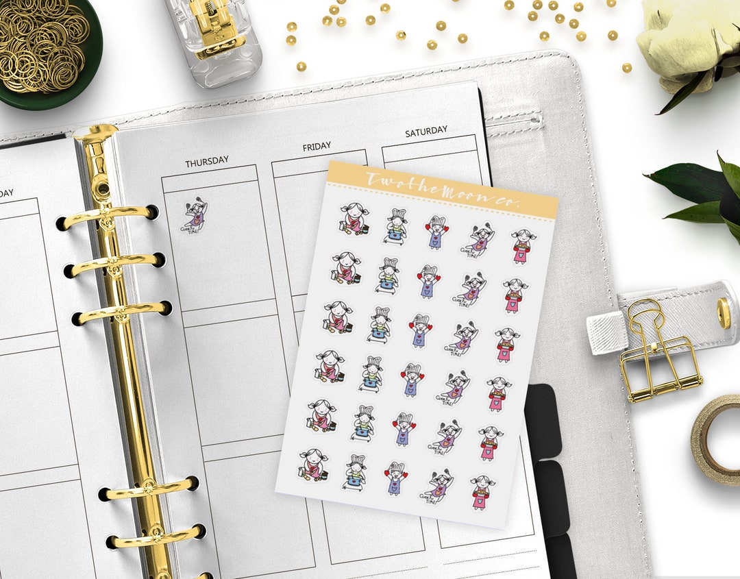 Cooking Planner Stickers / Character Functional Planner Stickers ...