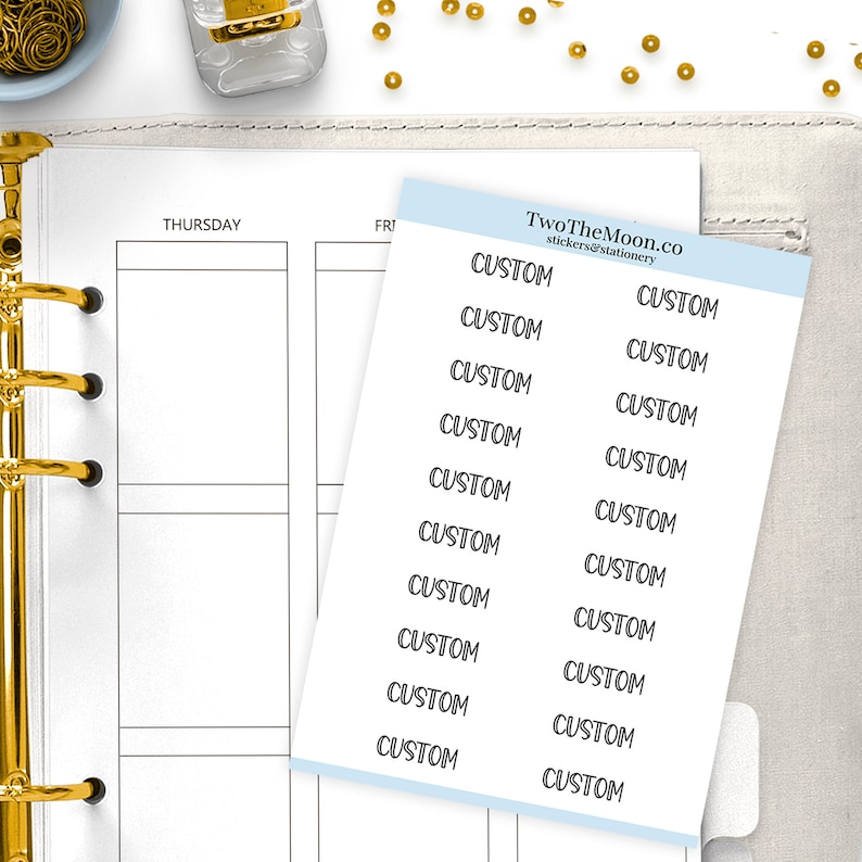 Custom Planner Script Stickers, Personalized Handwritten Labels, Custom ...