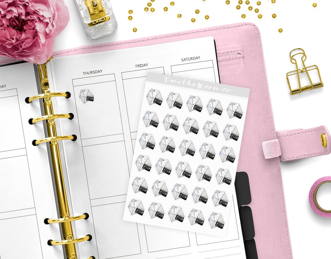 Bills Planner Stickers / Icon Functional Planner Stickers / Bullet ...