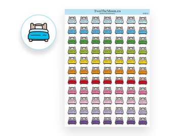 BED Icon Stickers / Make Bed Sticker Sheet / Change Sheets Planner ...