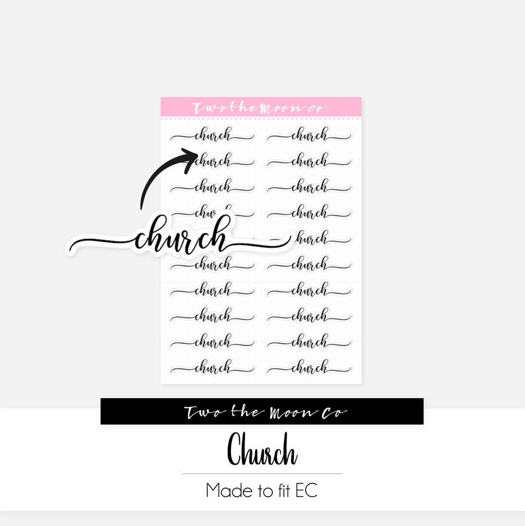 Church Planner Stickers / Functional Planner Stickers / Bullet Journal ...