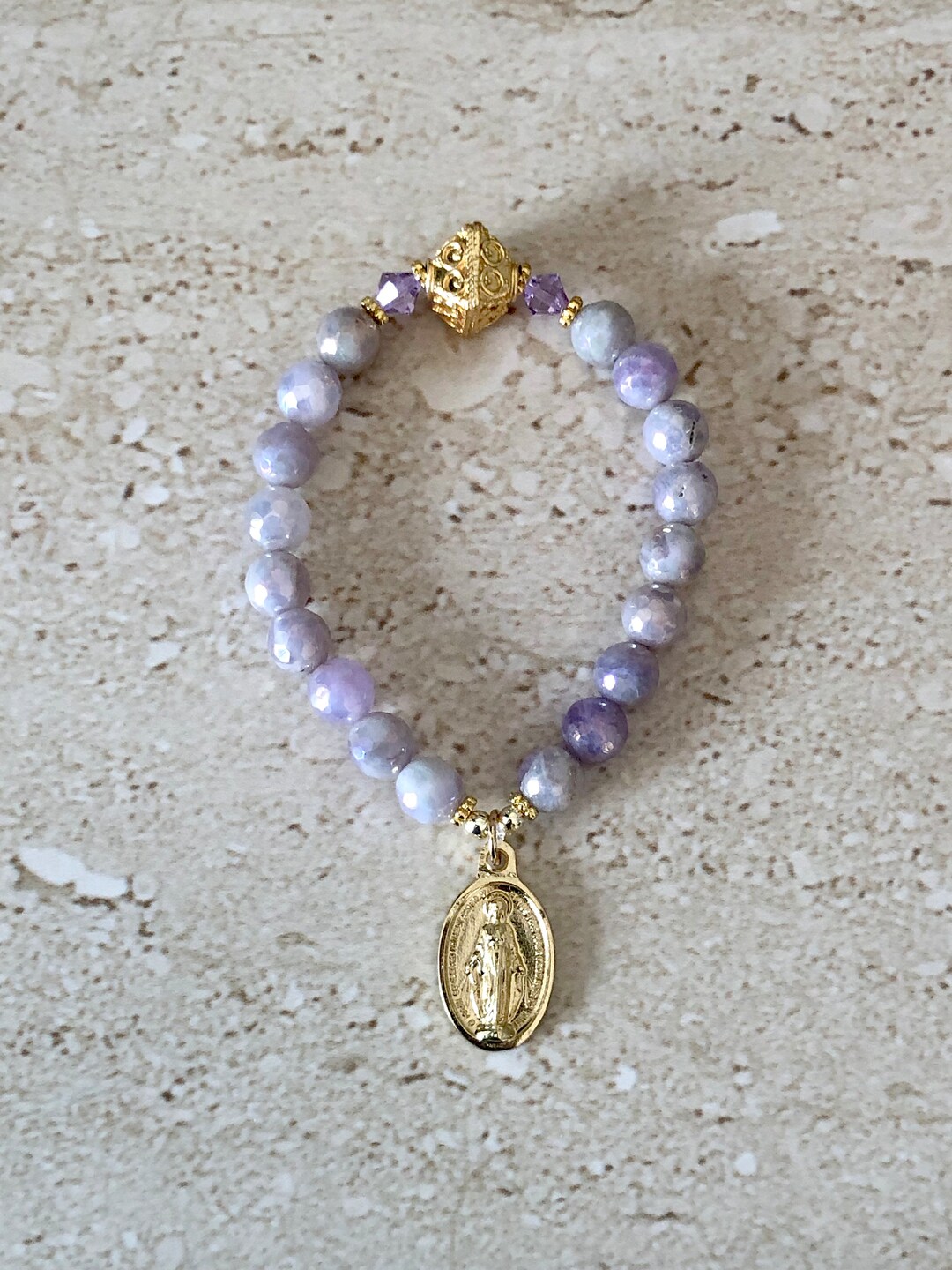 Virgin Mary Bracelet Blessed Mother Saint Mary Religious Bracelet ...
