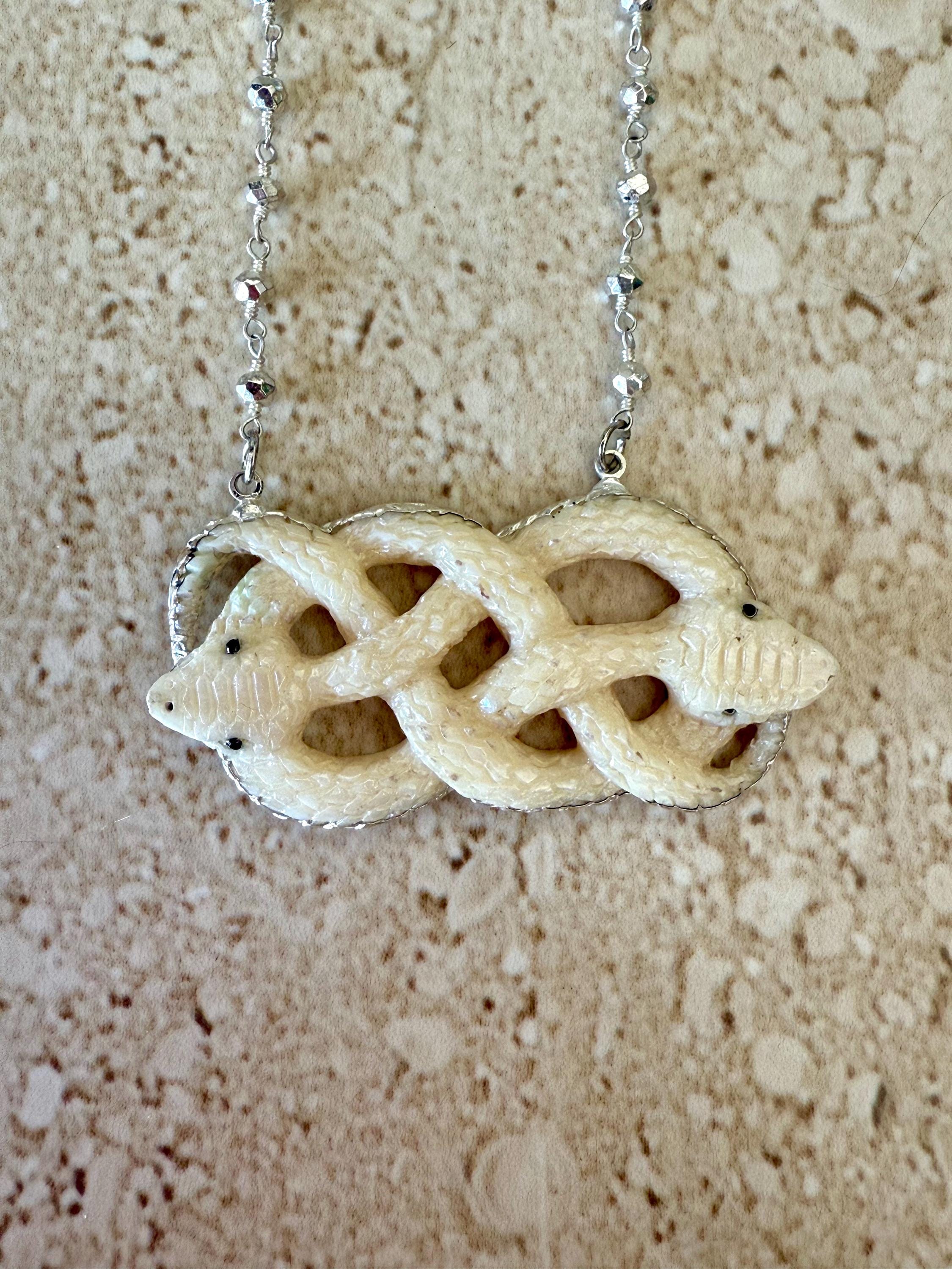 Snake Necklace Snake Pendant Snake Jewelry Carved Snake Rattlesnake ...