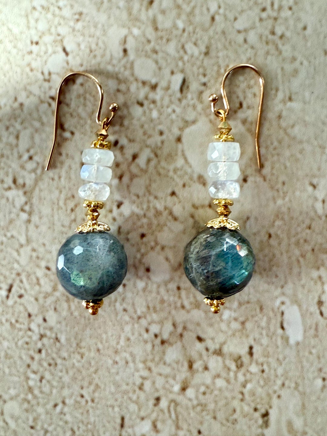 Labradorite Earrings Labradorite Dangle Earrings Gemstone Labradorite ...