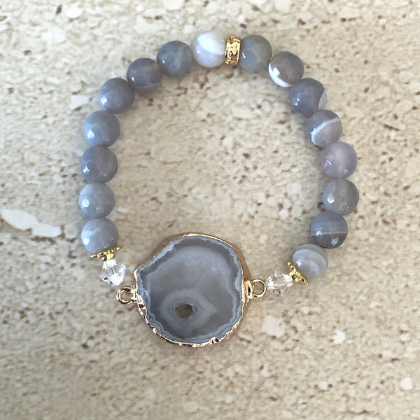 Druzy Bracelet - Etsy