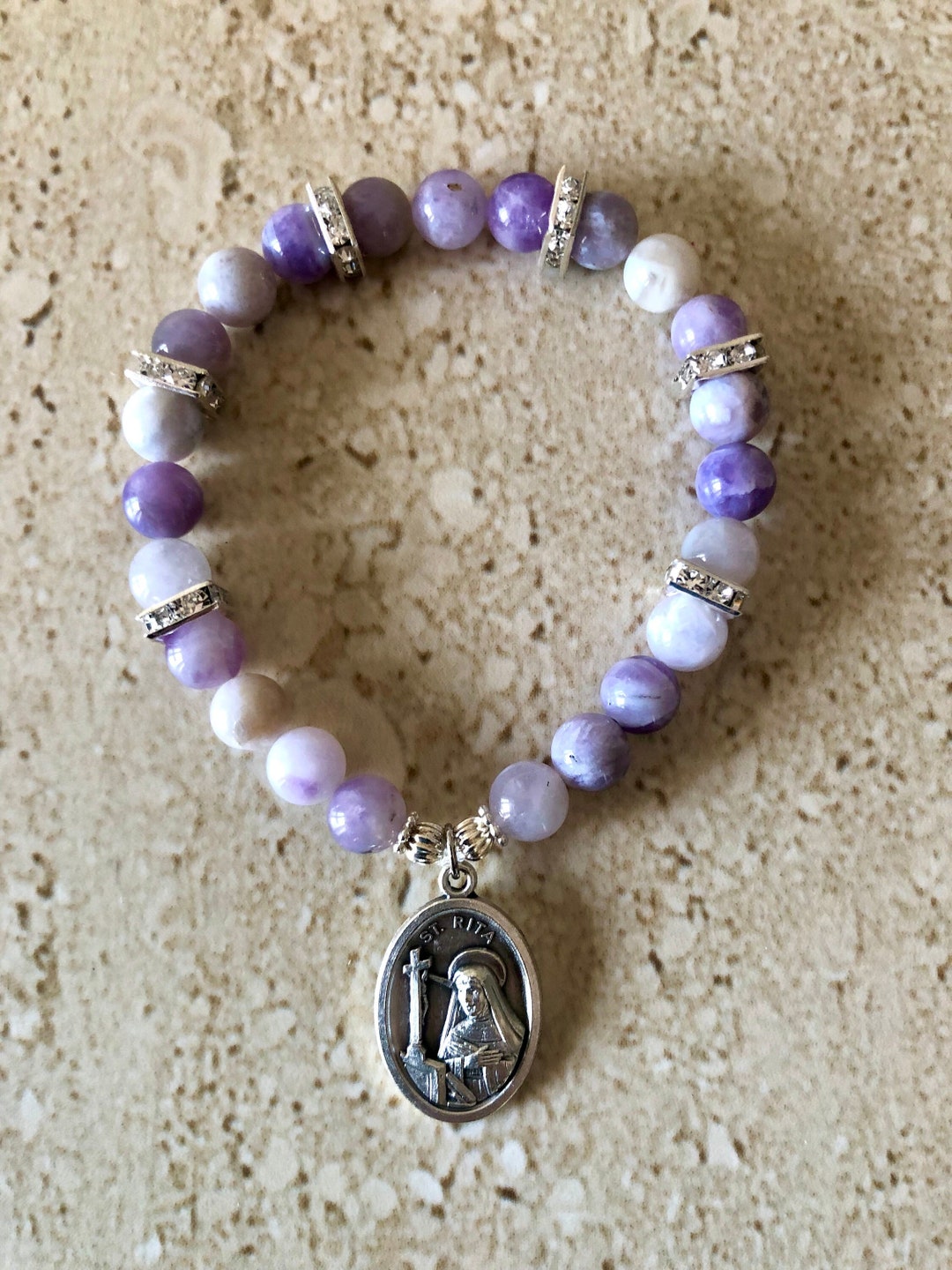 Saint Rita Bracelet Saint Rita of Cascia St Rita Patron Saint of Lost ...