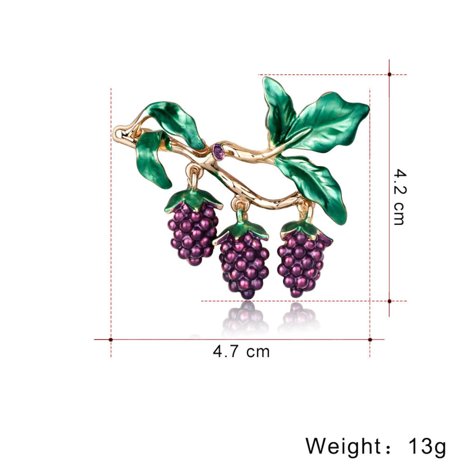 Fashion Grape Brooch and Jewellery Pouchgrape Pin for Women - Etsy