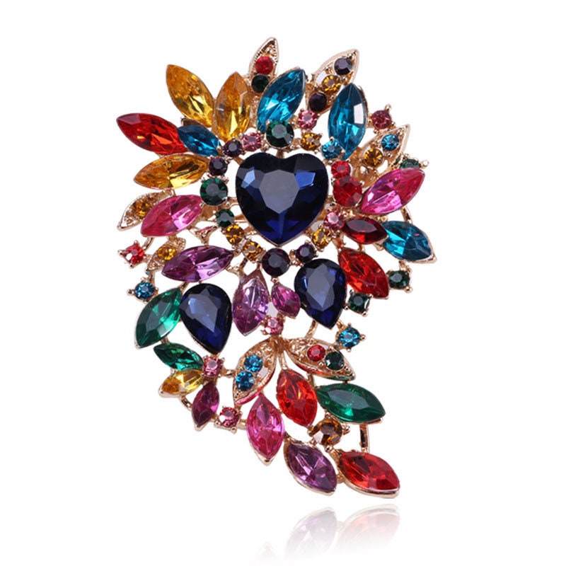 Extra Large Rhinestone Glass Broochchoice of 6 | Etsy