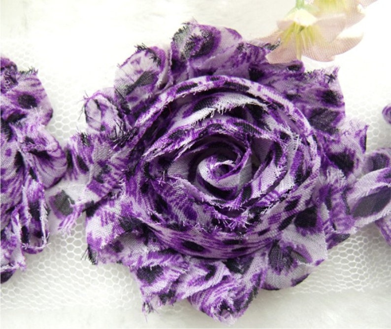 140 Pcs Chiffon Frayed Flowers Wholesale Shabby Rose Trim - Etsy