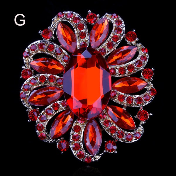 Red Brooch Bouquet - Etsy