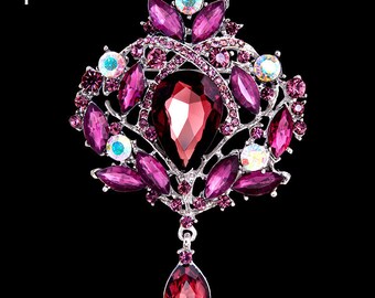 Extra Large Rhinestone Glass Broochchoice of 6 - Etsy