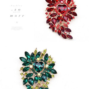 Extra Large Rhinestone Glass Brooch,choice of 6 Colors,embellishment ...