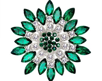 Extra Large Rhinestone Glass Brooch,choice of 6 Colors,embellishment ...