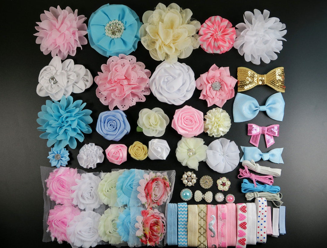 10% Off DIY Hair Bow Kit,baby Shower Station Kit,headband Making Kit ...