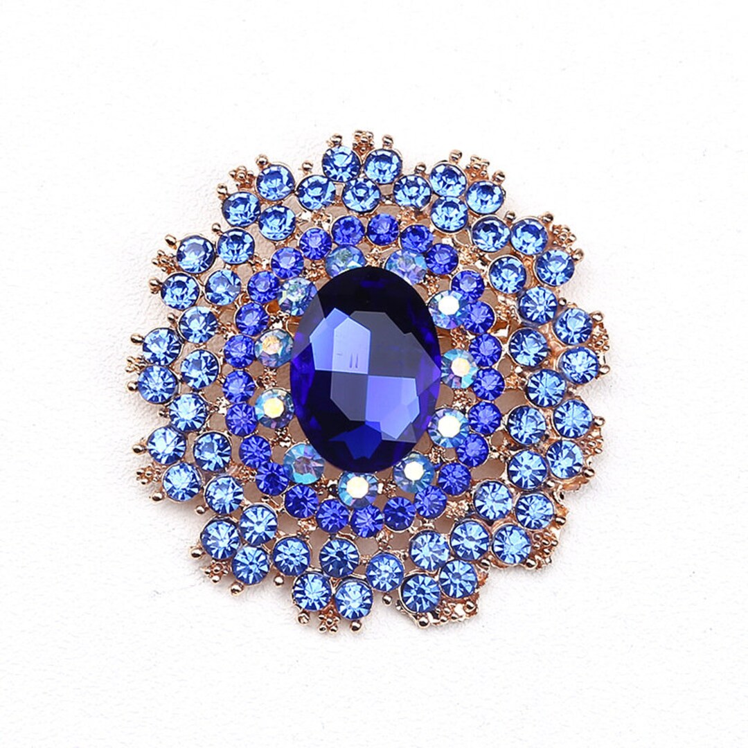 Extra Large Rhinestone Glass Brooch,choice of 6 Colors,embellishment ...