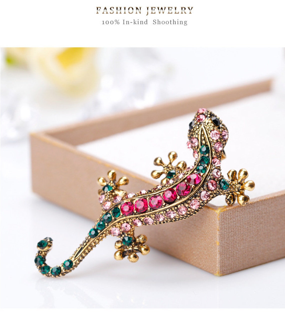 Beautiful Crystal Diamante Lizard Brooch Pin Embellishment - Etsy