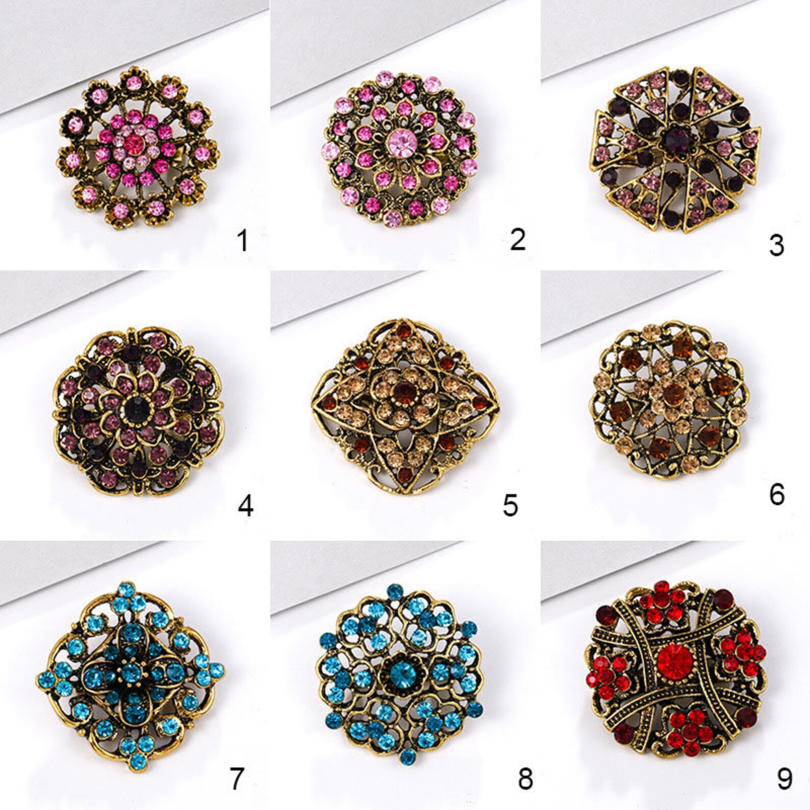 Belle broche de style embellissement broche en strass pour - Etsy Canada