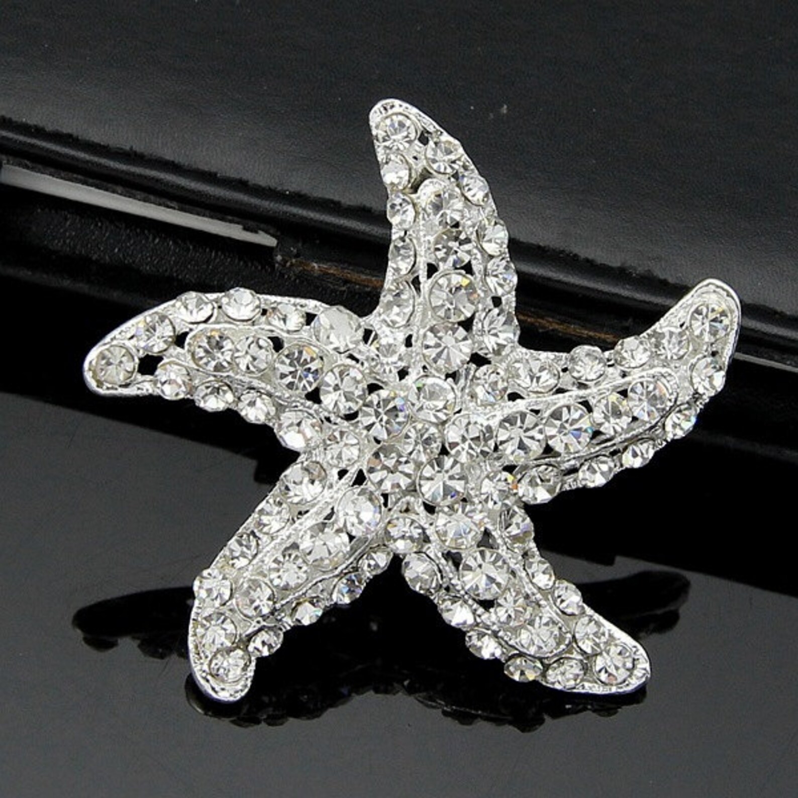 10 Pcs Starfish Brooch Embellishments Crystal Diamante - Etsy