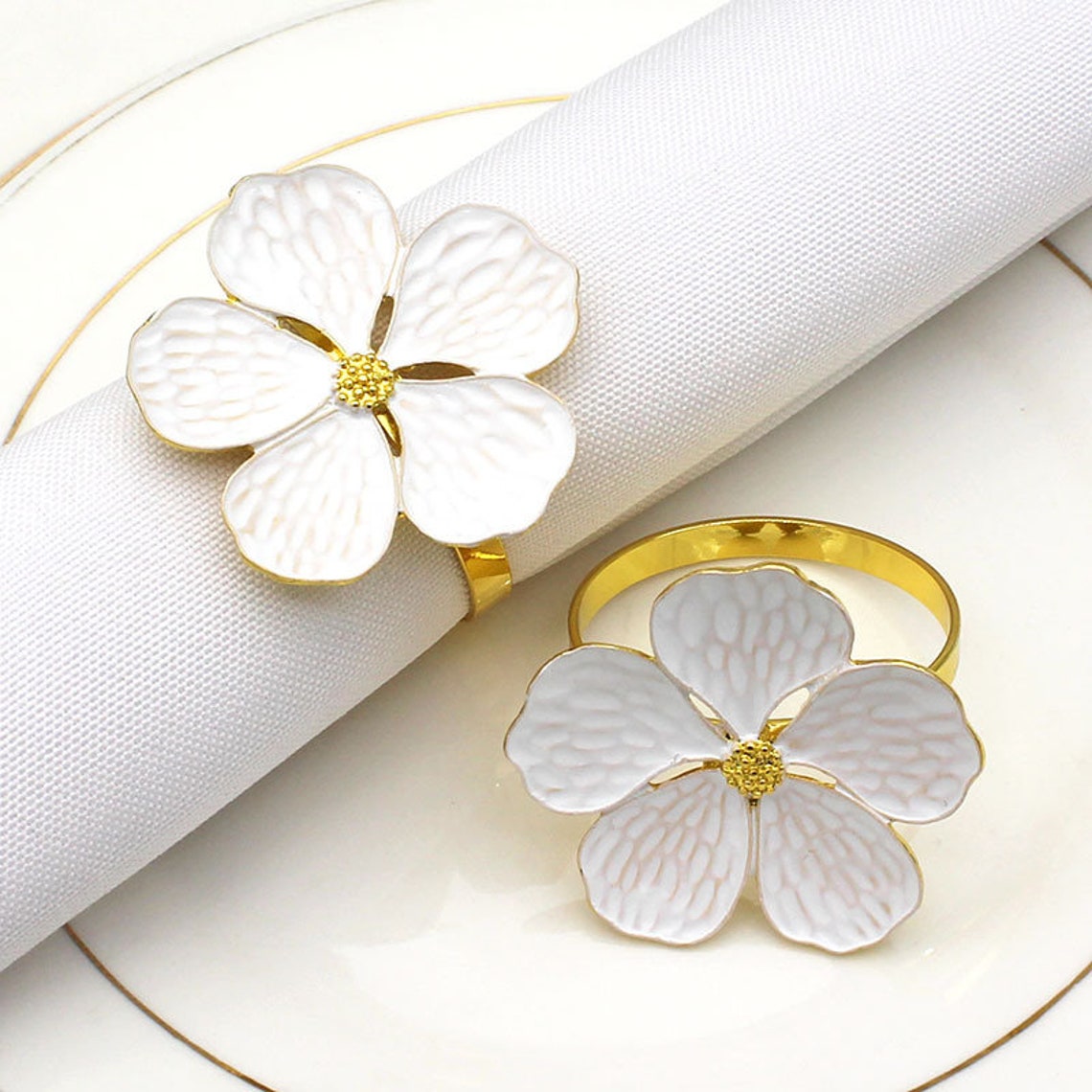 12 Pcs Spring Flower Napkin Rings Table Decor - Etsy
