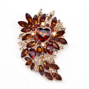 Extra Large Rhinestone Glass Brooch,choice of 6 Colors,embellishment ...