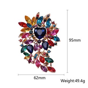 Extra Large Rhinestone Glass Brooch,choice of 6 Colors,embellishment ...