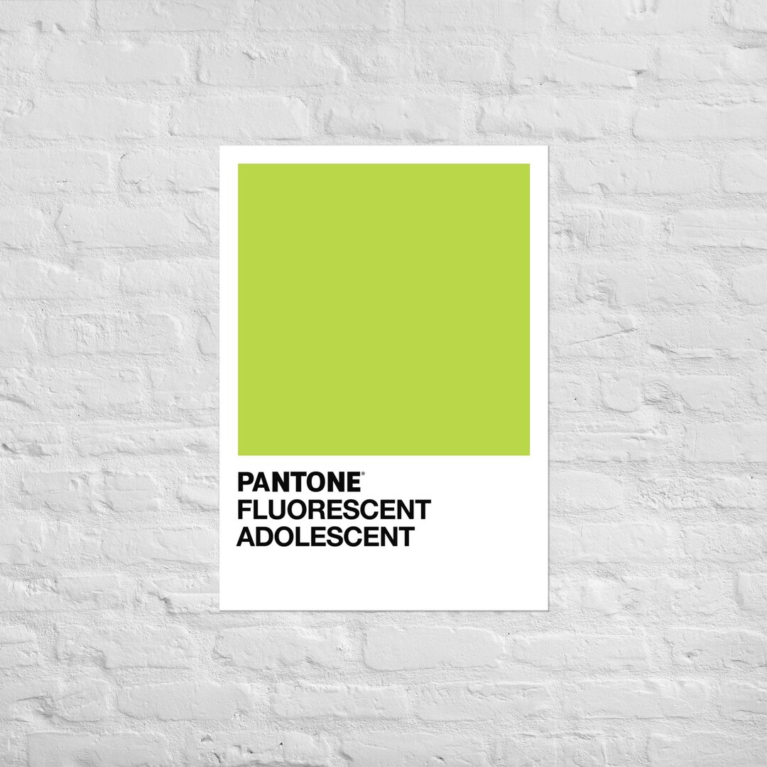 Fluorescent Adolescent Pantone Poster - Etsy
