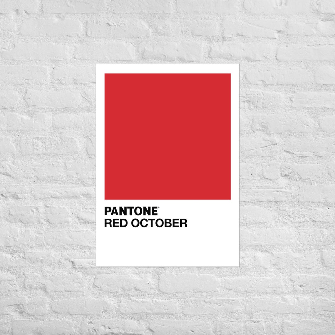 Red October Phillies Pantone Poster - Etsy