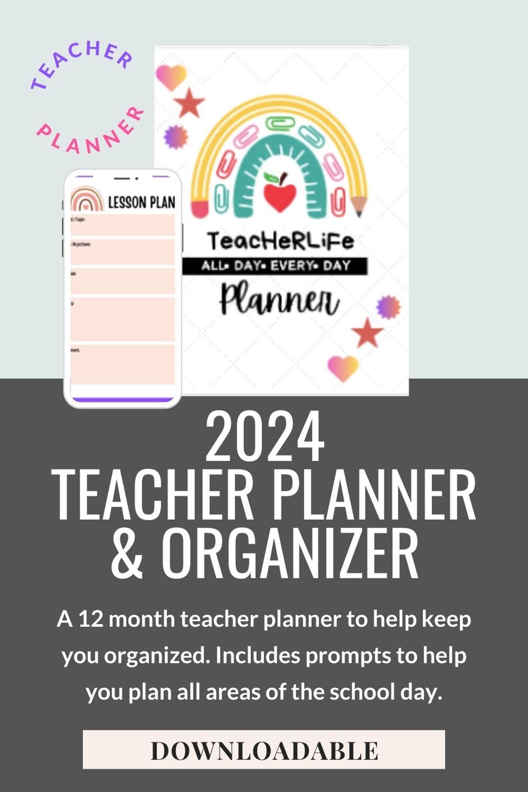 2024 Ultimate Teacher Planner/organizer, Downloadable Planner ...
