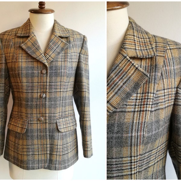 Plaid Blazer Jacket - Etsy