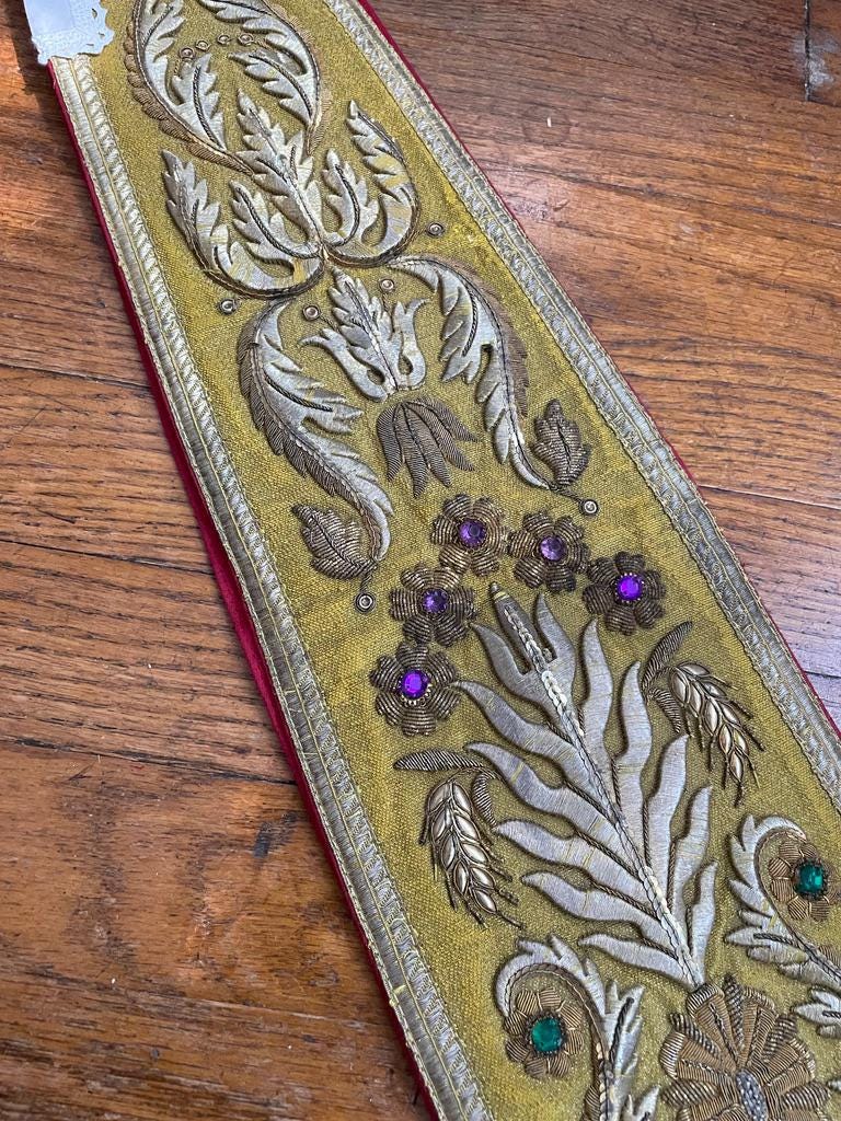 19th Century Exquisite Cloth of Gold Preaching Stole Gold-work ...