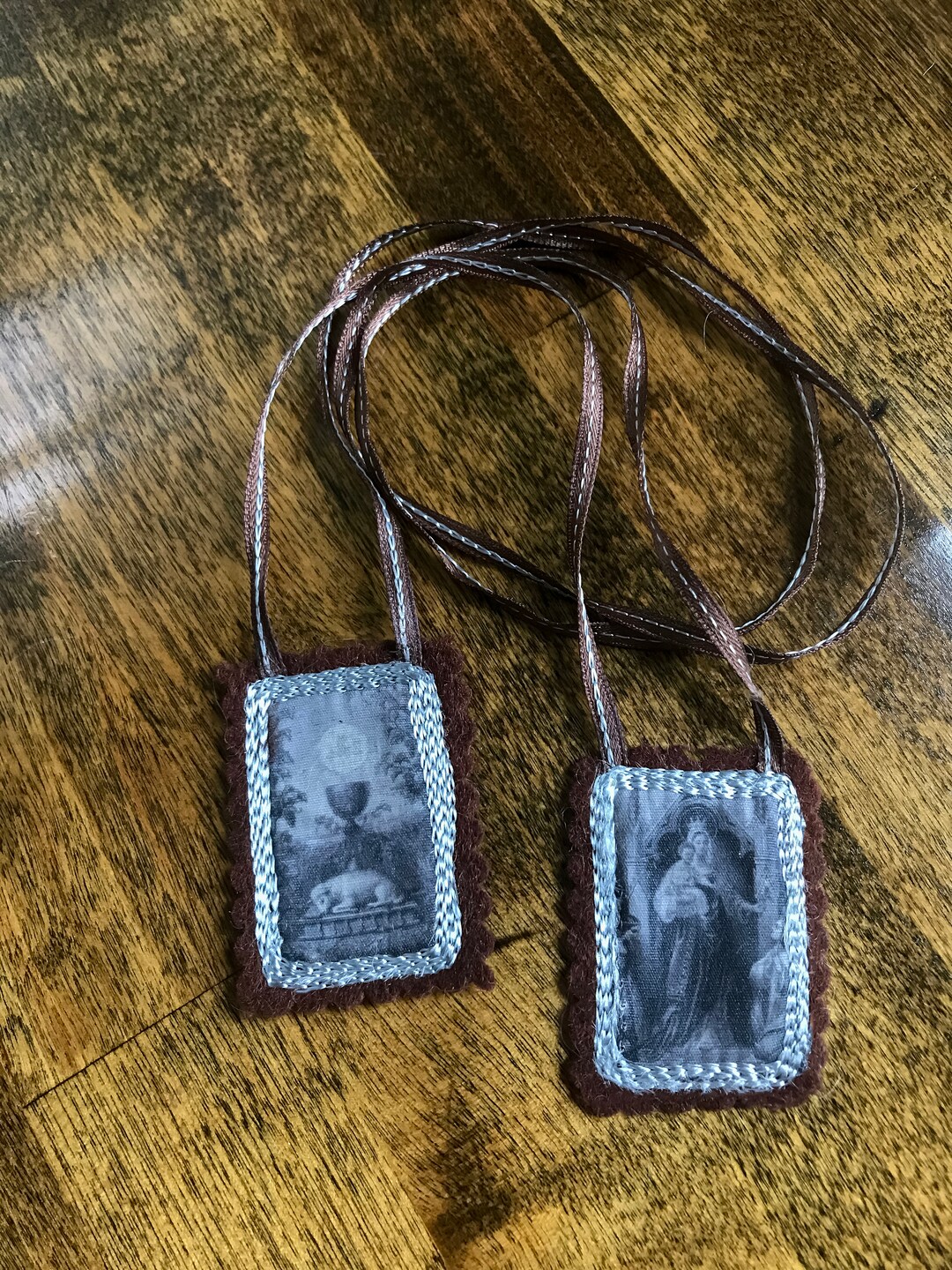 Handmade Brown Scapular - Choose Your Artwork - Etsy