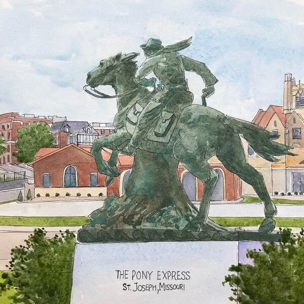 Pony Express Rider Statue - Etsy