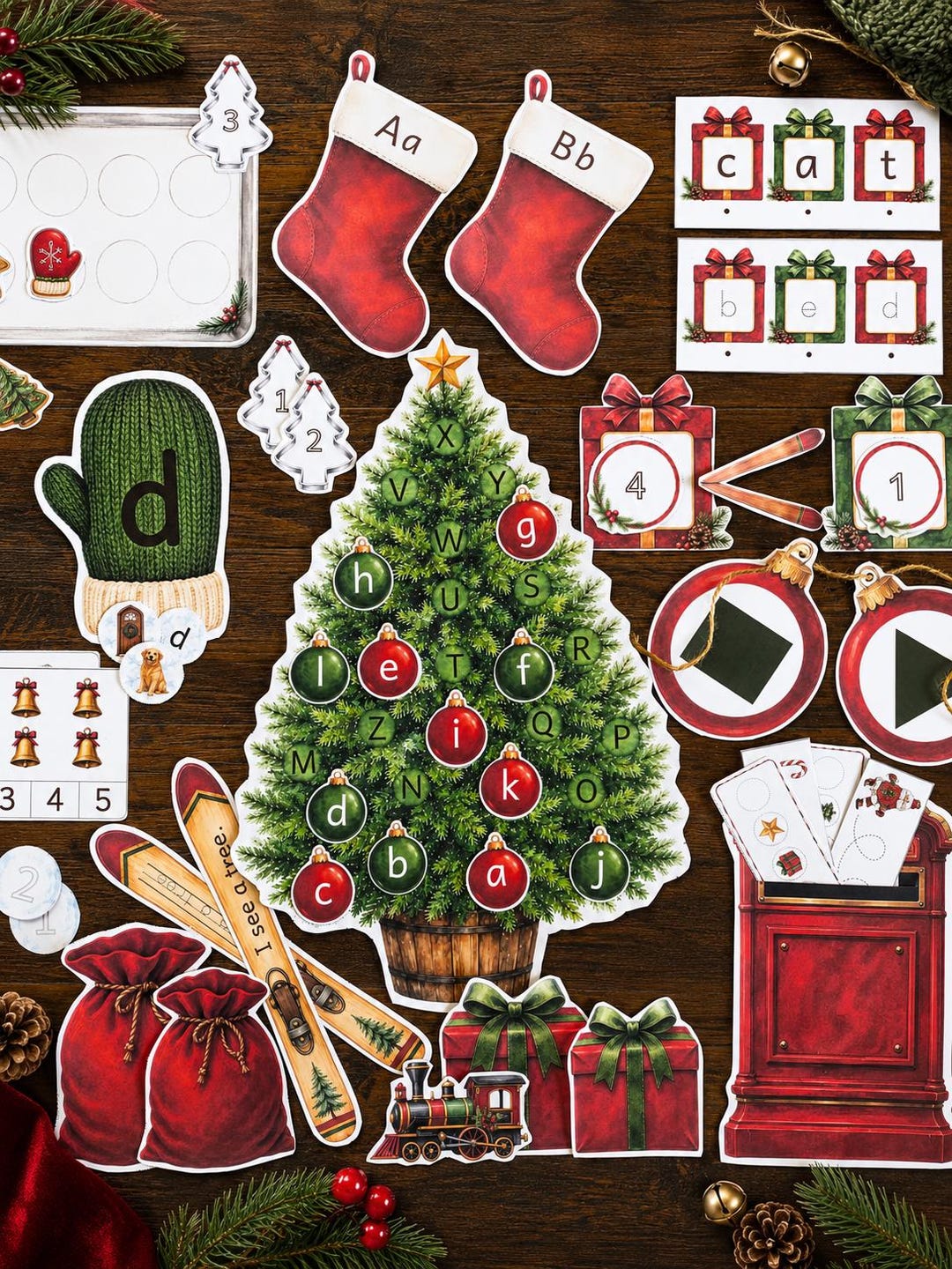 Christmas Preschool Activities | Pre-k Math & Literacy Learning Pack ...