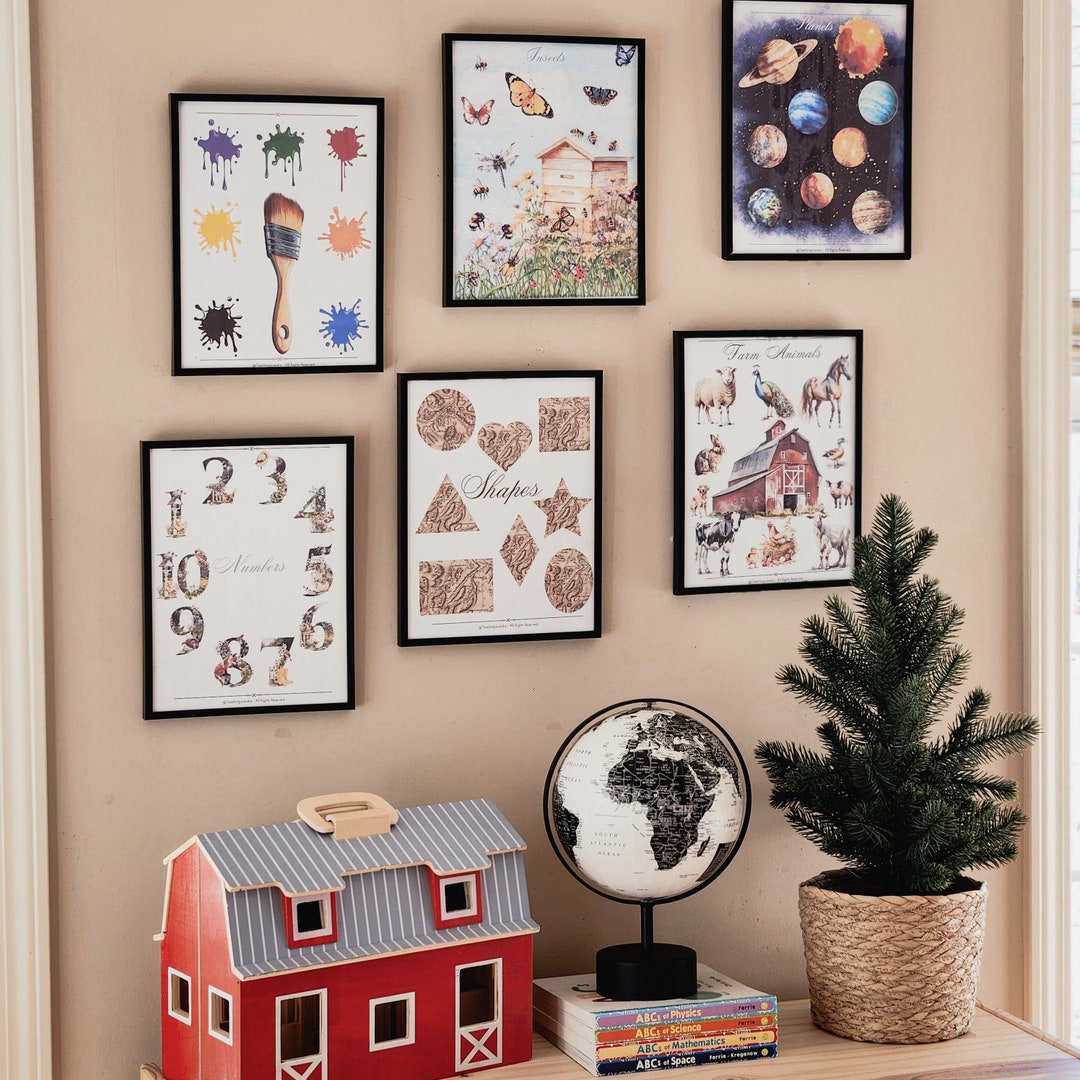 Set of 10 Educational Posters, Nursery Decor, Homeschool Print ...