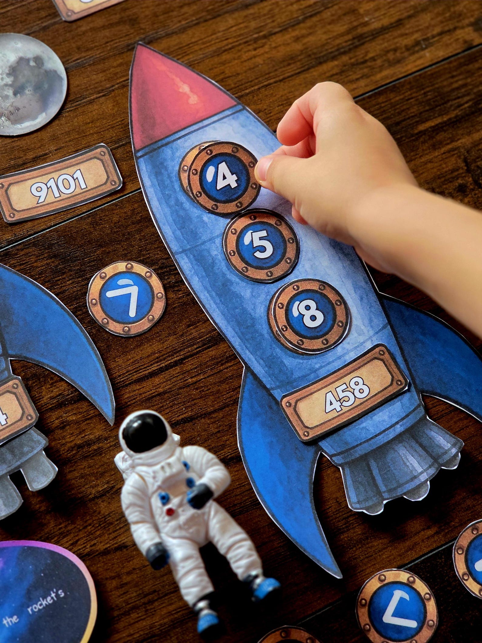 Space Adventure Place Value Game – Rocket Math Printable for Kids ...