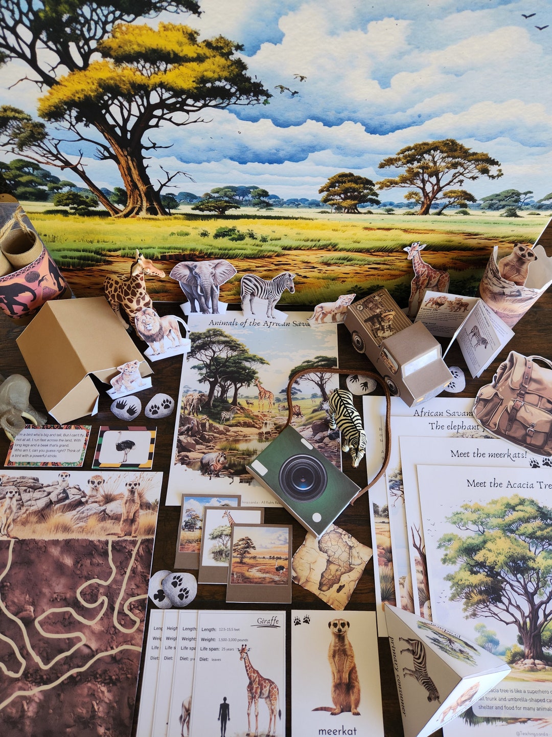 African Savanna Activity Pack: Animals, Stories, Crafts (printable) - Etsy