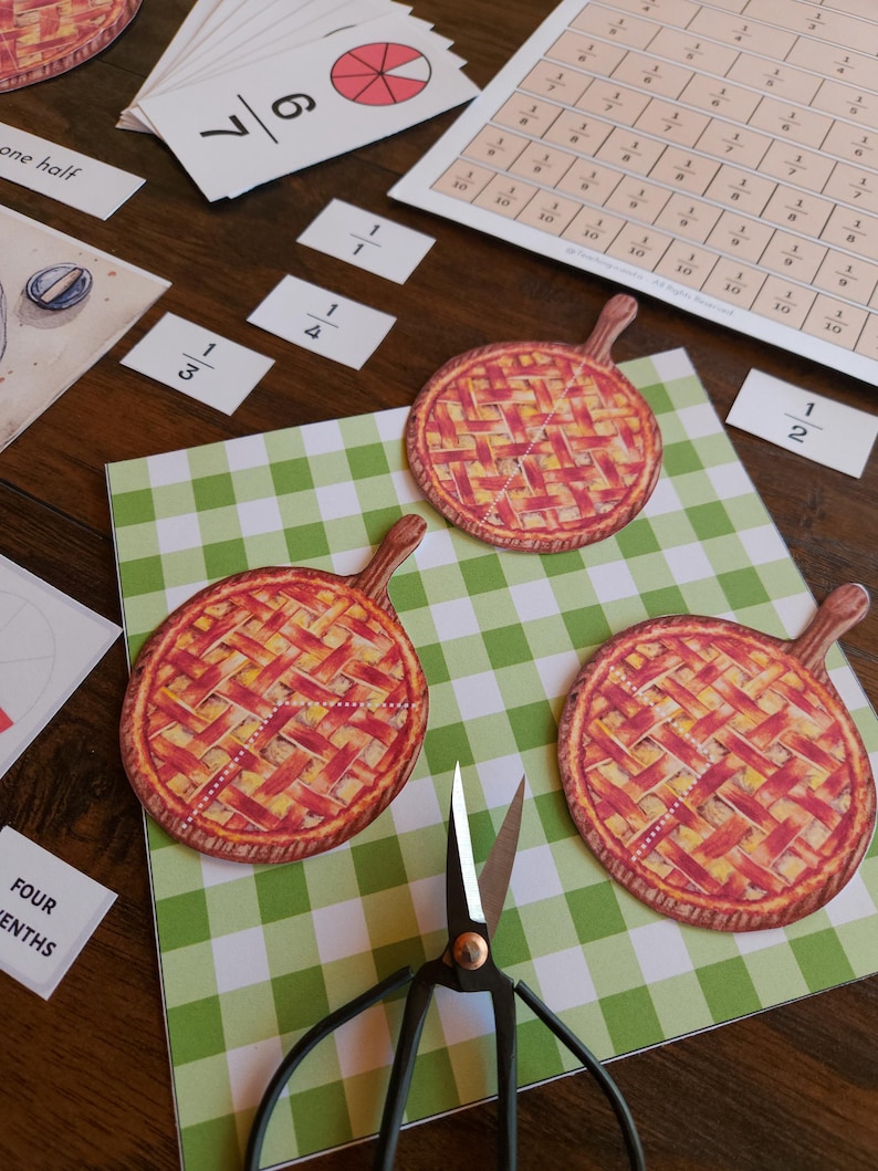 Pizza Fractions Activity: Montessori Math 3-part Cards (digital ...