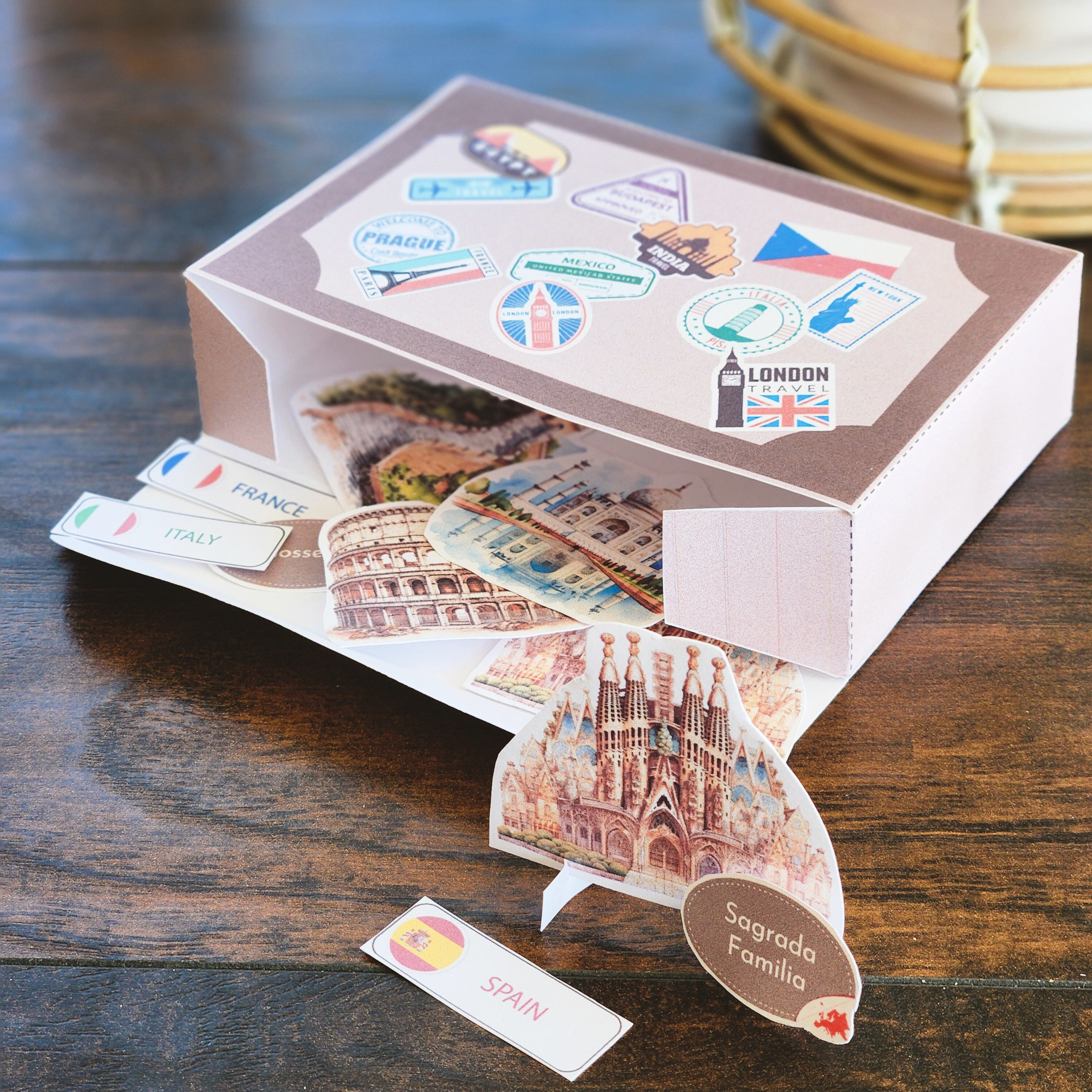 Landmarks of the World, Traveling, Landmarks Suitcase, Printables ...