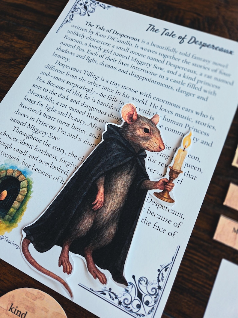 The Tale of Despereaux Book Study: Reading Comprehension Activities ...