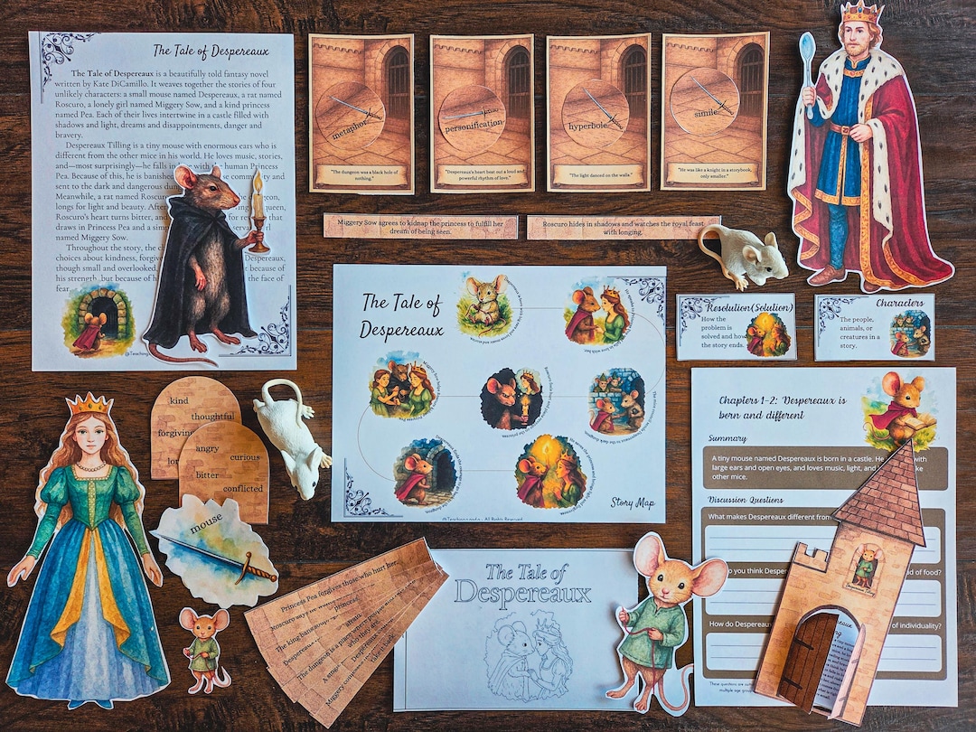 The Tale of Despereaux Book Study: Reading Comprehension Activities ...