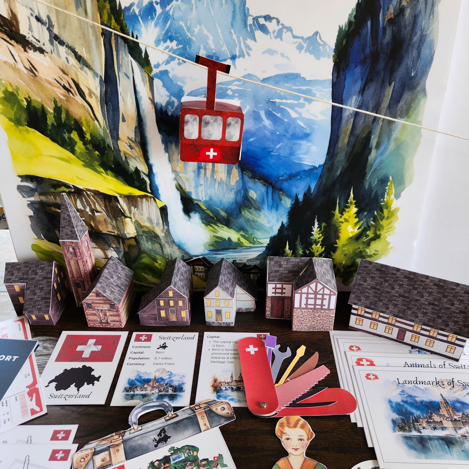 Switzerland Unit Study: Swiss Alps Printable Pack - Etsy