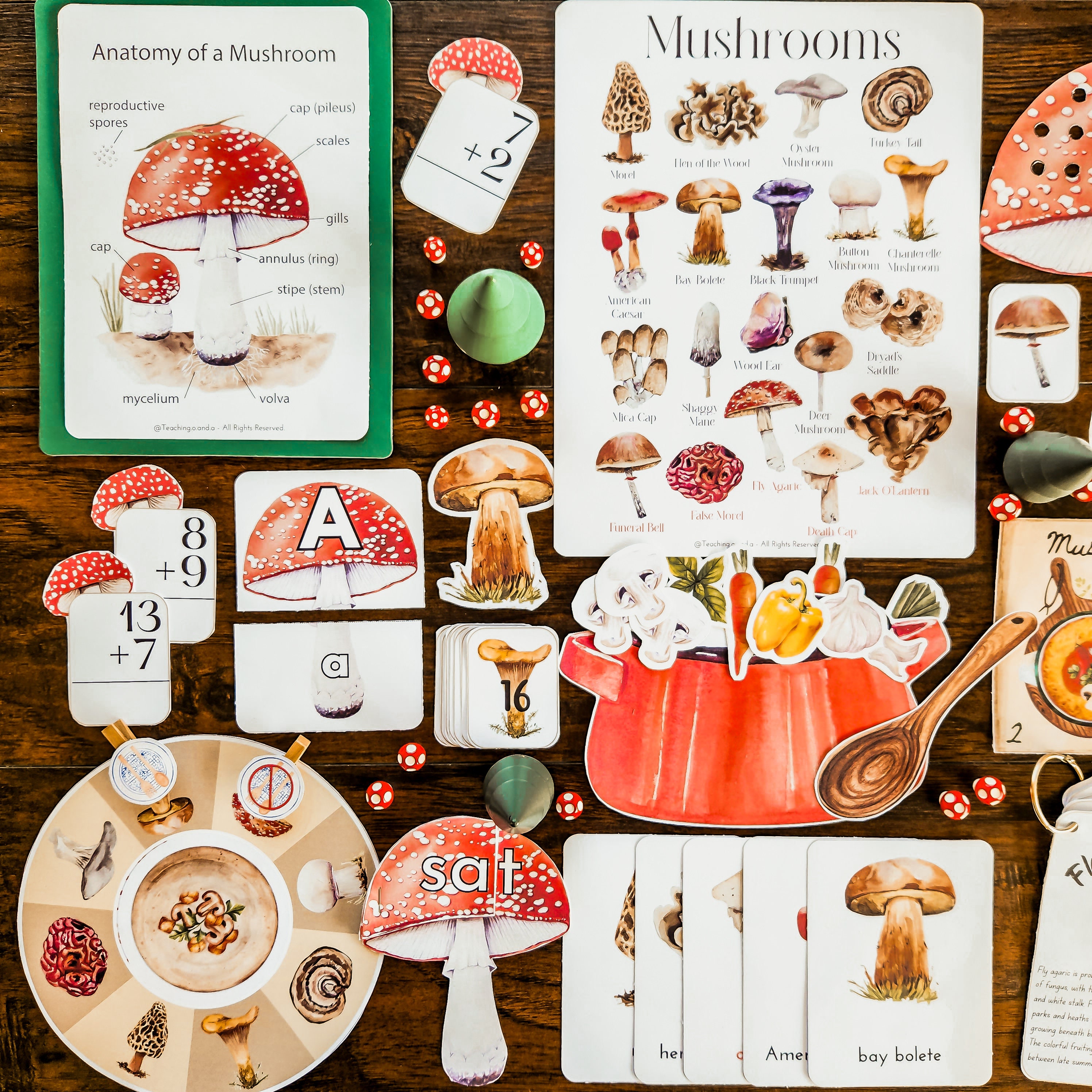 Mushrooms, Fungi, Mushroom Bundle, Mushroom Unit, Printables ...