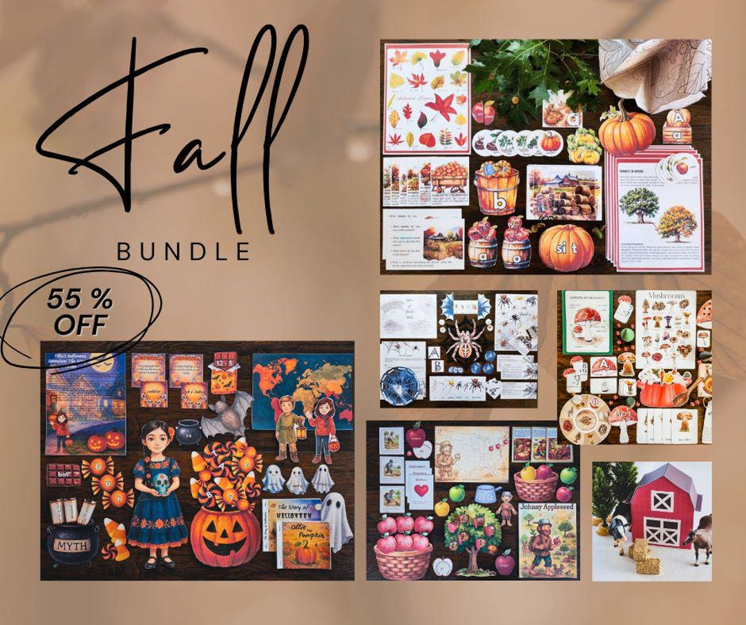 Fall Learning Bundle | Farm, Apples, Pumpkins, Mushrooms, Halloween ...
