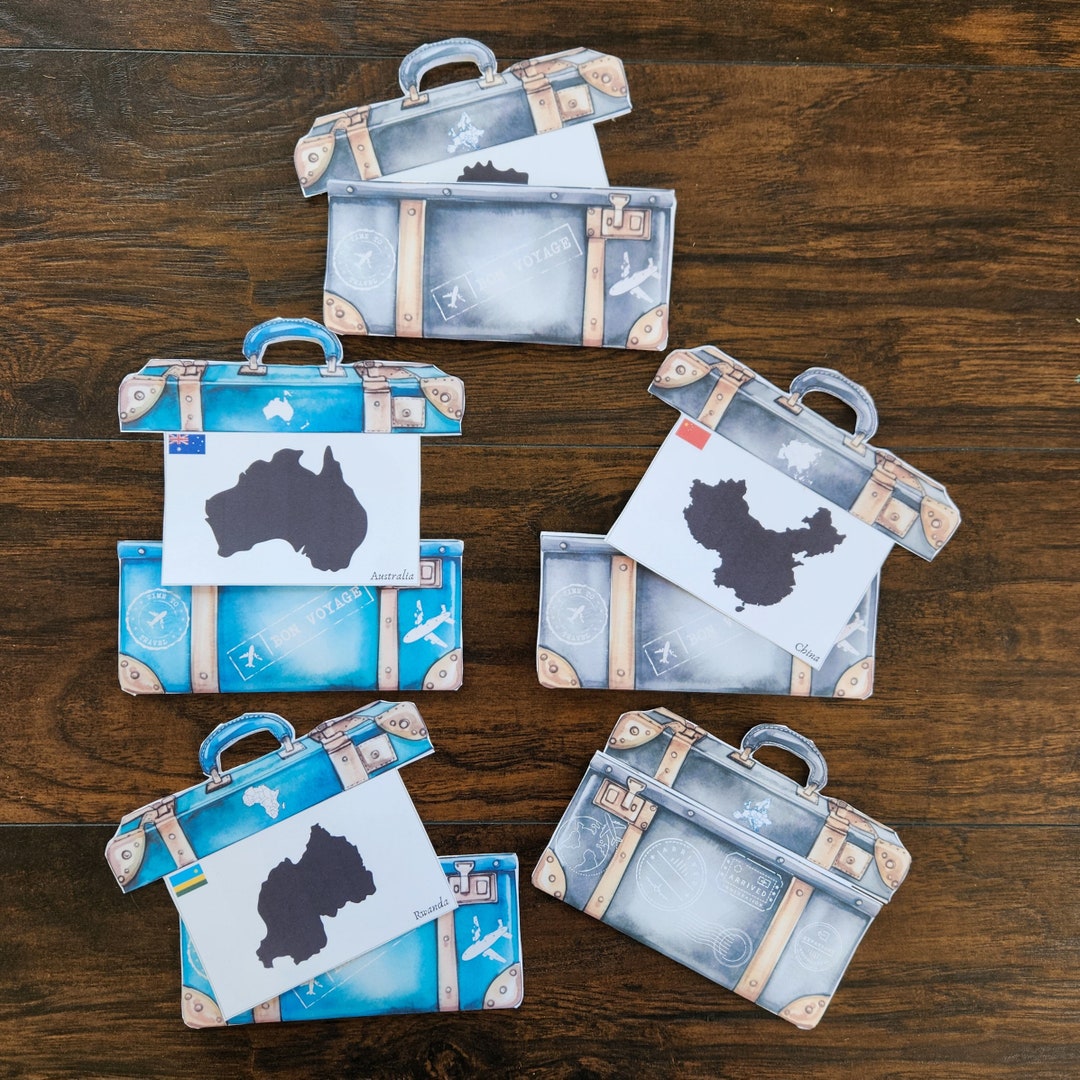 Map Suitcases Game, Countries of the World Maps, Homeschool Activities ...
